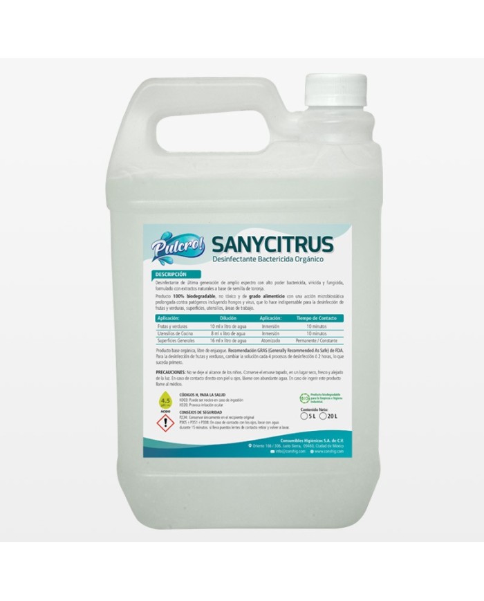 Pulcro® SANYCITRUS Desinfectante Bactericida Orgánico